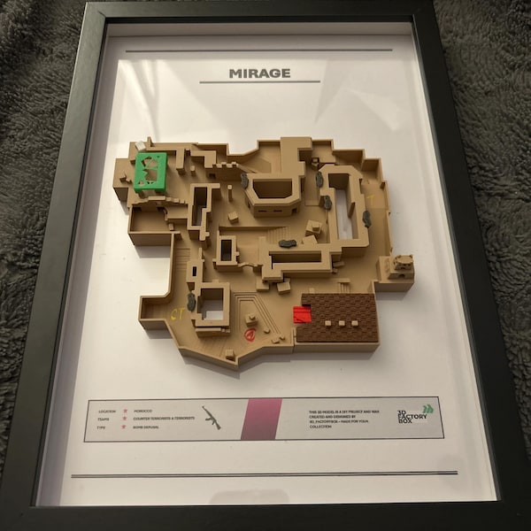 3D Printed DIY Gaming Map “mirage” Inspired by “counter Strike” - Etsy