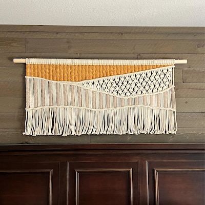 XL Macrame Wall Hanging, Landscape Hand Woven Tapestry, Boho ...