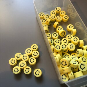 50 Pieces/10mm Smiley Face Polymer Clay Beadsloose Polymer - Etsy