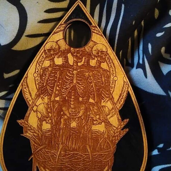Engraved Wood Planchette for Ouija Board - the Harvest - Etsy
