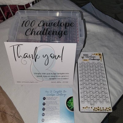 100 Envelope Challenge Box Money Saving Challenge 100 Envelope ...