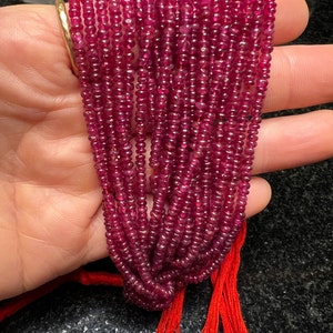 Vintage Ruby Melons , Antique Melon Cut Rondelle Rubies for Making ...