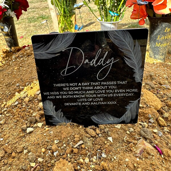 Grave Decoration for Cemetery Personalised Grave Ornament Marker ...