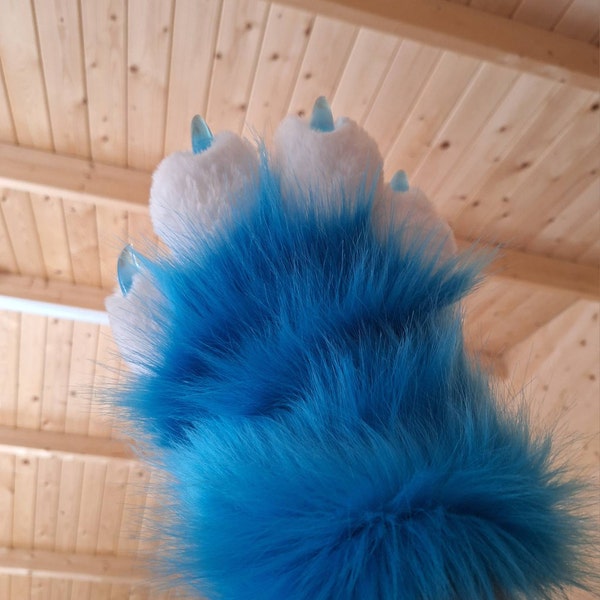 17 Colorsfursuit Furry Cat Paws With Claw, Fursuit Cat Gloves, Cosplay ...