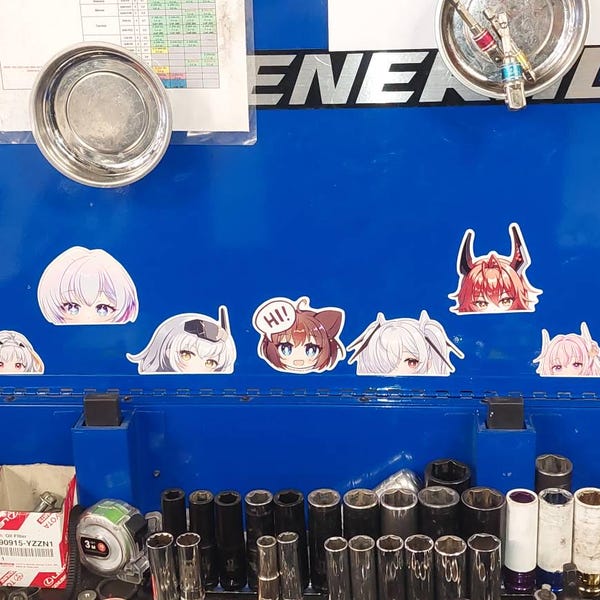 Snow White Window Peeker 6.8" Car Decal Sticker | Goddess of Victory ...