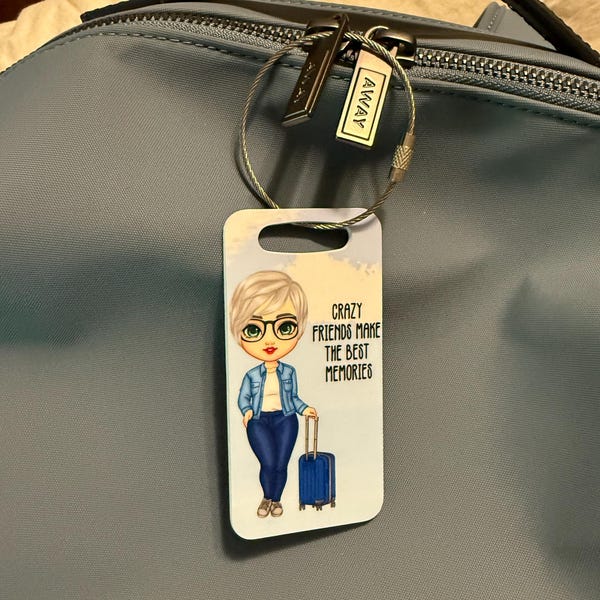 Best Friends Tag, Personalized Vacation Tag, Travel Bag Tag, Backpack Tag, Girls Trip Luggage ...