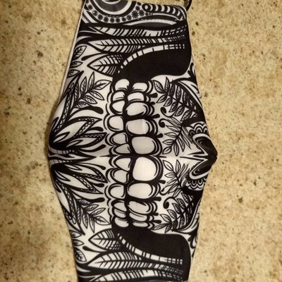Custom Hand Made Skull Face Mask Reusable and Washable With - Etsy