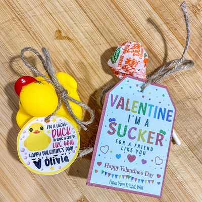 I'm a Lucky Duck to Have a Friend Like You Kids Valentine Card ...