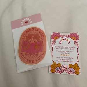 Reading is Good for the Soul Sticker Book Sticker Library Sticker - Etsy