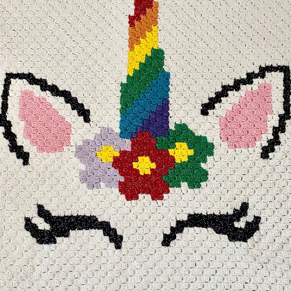 Unicorn - Crochet Pattern – PDF Download – C2C – Row by Row – Graph and ...
