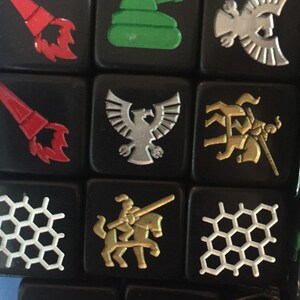 100 Custom Dice With Free Artwork Prep / Carved D6 / Boardgames ...