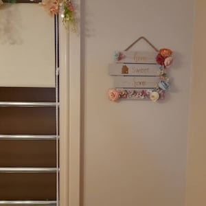 Personalised 3d Floral Room Sign, Wooden Room Sign, Personalised Name ...