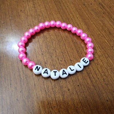 Custom Beaded Name Keychain, Personalized Name Keychain, Custom ...