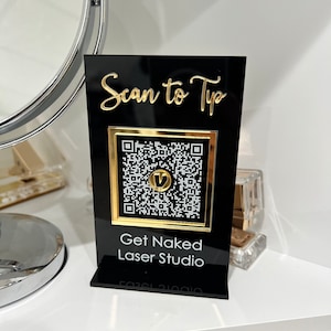 Custom Acrylic QR Sign / Scan to Pay Sign - Etsy