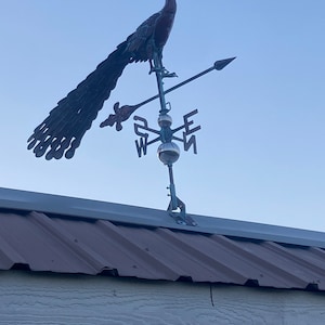 LARGE Handcrafted 3D 3-dimensional CRANE HERON Weathervane Copper ...