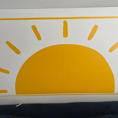 Half Sun Wall Decal Sunshine Wall Stickers, Boho Nursery, Kids Room ...
