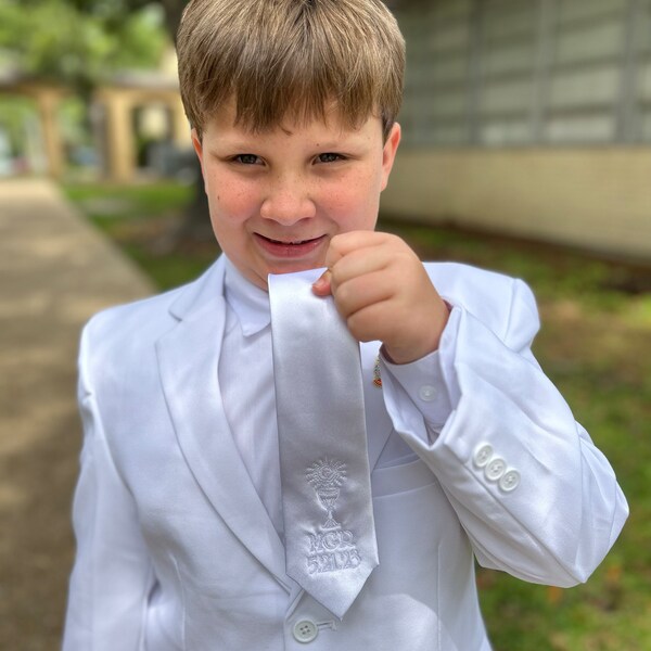 Personalized First Communion Banner With Embroidered Chalice With Host ...