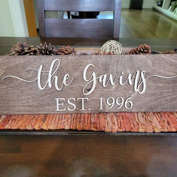 Personalized Name Wedding Gift - Rustic Personalized Sign - Rustic Wood ...