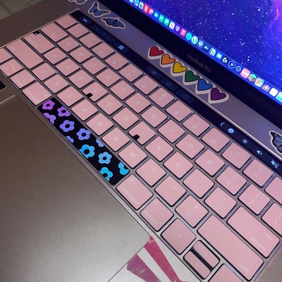 Pastel Pink Keyboard Stickers MacBook Keyboard Decal Decal Pink Vinyl ...