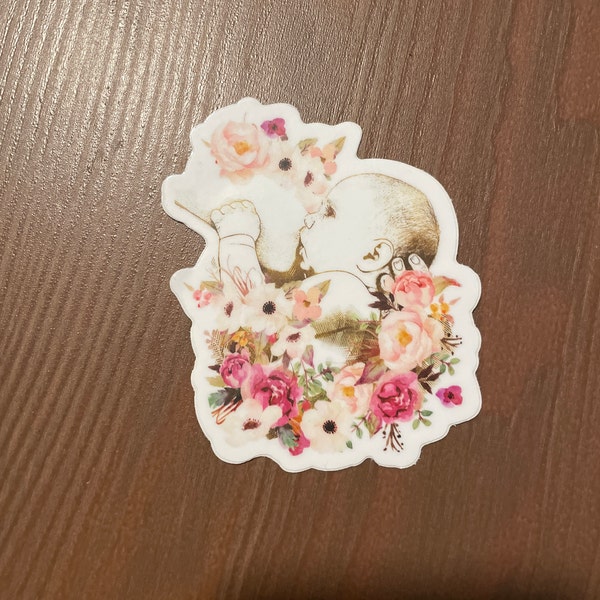 Pregnant Line Art Stickerpregnancy Sticker Breastfeeding Pumping ...