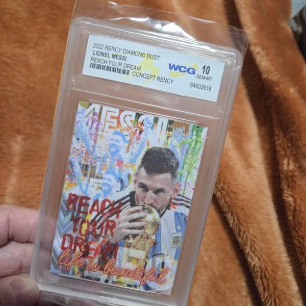 2022 Lionel Messi Argentina Soccer Champion Diamond Dust Rency Card Gem ...