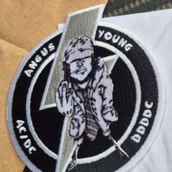AC/DC Angus Young Rising Power Woven Patch - Etsy