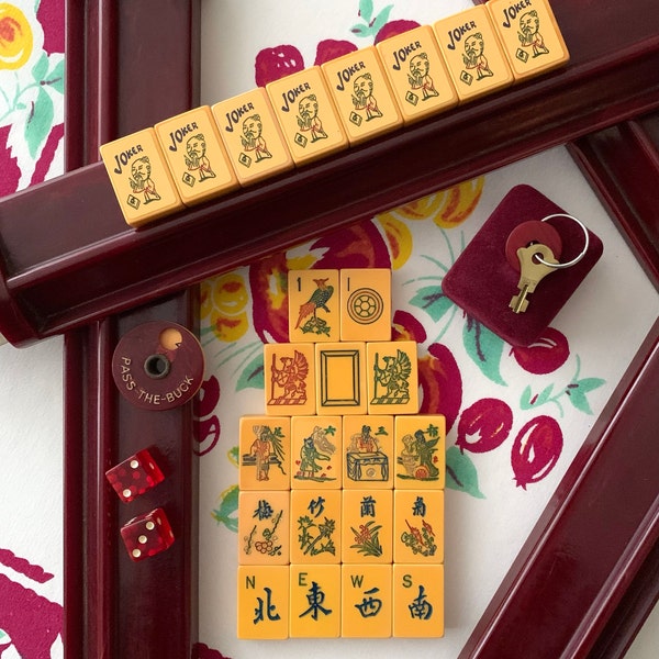 Mah Jongg Jong Mahjong 10 Joker Stickers Dragon - Set #950b ** Free ...