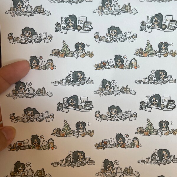 D063 / Soft Stickers Digital and Printable Stickers, Silhouette Cut ...