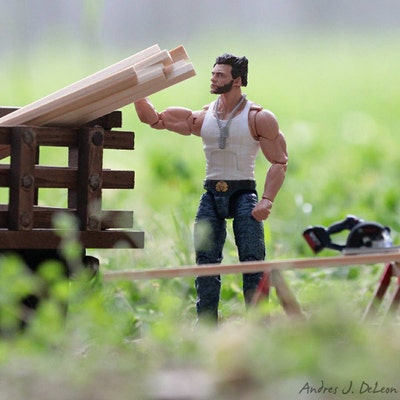 1:12 Scale Lumber 2x2 dozen Miniature Woodworking Gift for Men Gift for ...