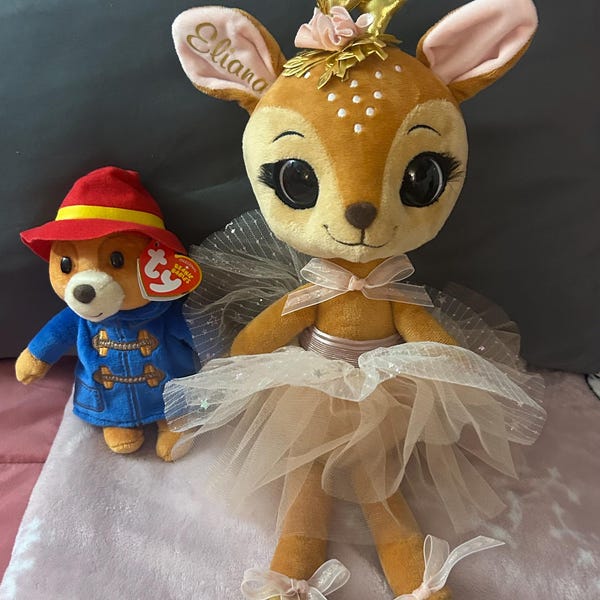 Ballerina Doll, Nina Ballerina the Deer Plush by Eliela Toys, Dancer ...