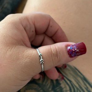 Dainty Arrow Ring Sterling Silver Arrow Rings Boho Jewelry Arrow Stackable Ring Arrow Ring Set ...