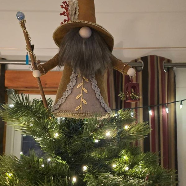 Woodland Gnome Christmas Tree Topper - Etsy