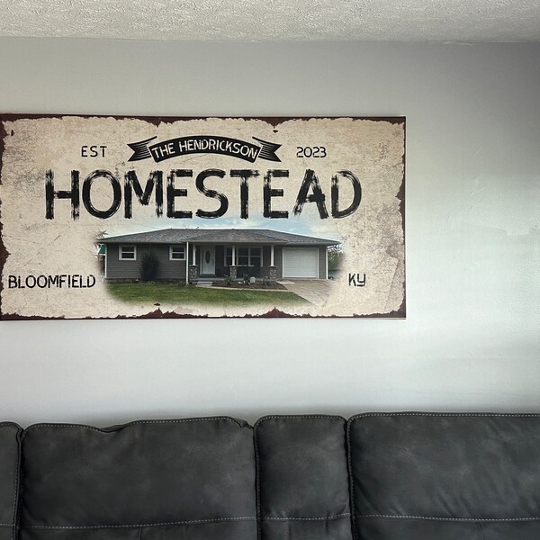 Personalized Farm Sign Modern Farmhouse Wall Decor Custom Family Name ...