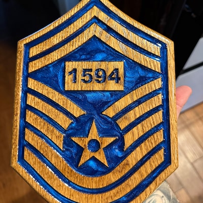 Handcrafted Air Force Skill Level Badge Shadow Box-air Force - Etsy