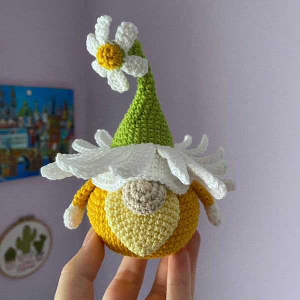 Crochet Pattern Flower Gnome Bundle, Spring Garden Gnomes PDF, Daisy ...