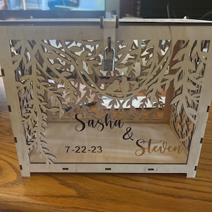 Wedding Card Box With Lock. Wedding Card Holder. Wedding Post Box - Etsy