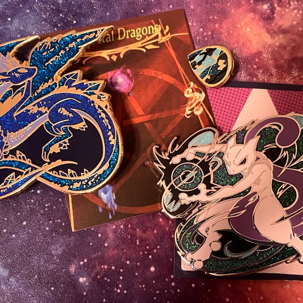Mewtwo Legendary Psychic Pokémon Enamel Pin - Etsy
