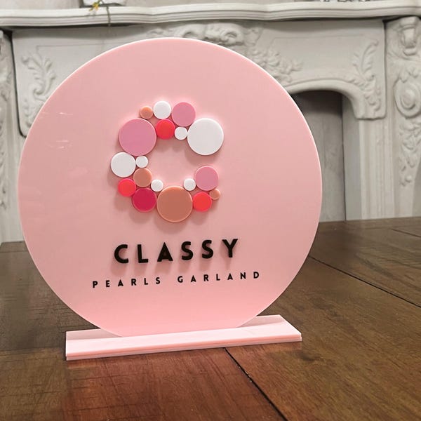 Round Freestanding Business Logo Signage - Etsy