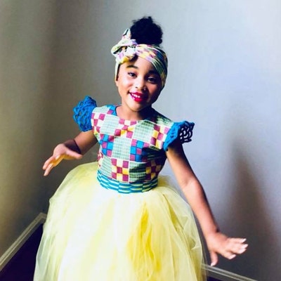 Kente Dress, Girls Ankara Dress, Ankara Tutu, African Print Dress ...