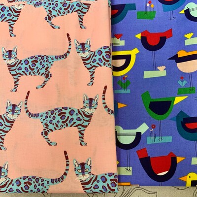 Alexander Henry Songbird Item 8613B Blue - Etsy