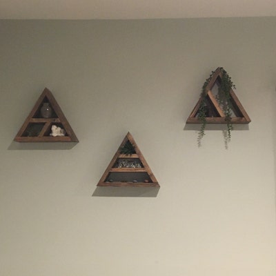 The Original Stacked Triangle Shelf. Geometric Shelf. Modern Shelf ...