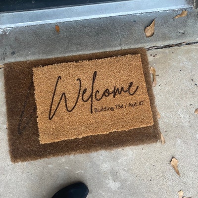 Custom Welcome Mat-personalized Welcome Mat-front Porch Mat-welcome Mat ...
