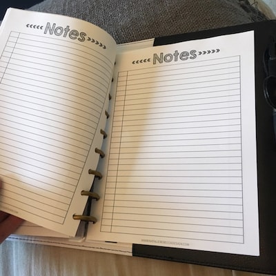 NOTES Inserts for Discbound Notebooks, CLASSIC Font, Mini, Happy ...