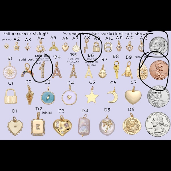 Gold Filled Charms Waterproof & Tarnish Free, Just Charms - Etsy
