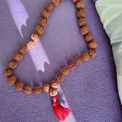 Malachite Japa Mala 108 Beads / Hand Knotted Full Mala Necklace ...