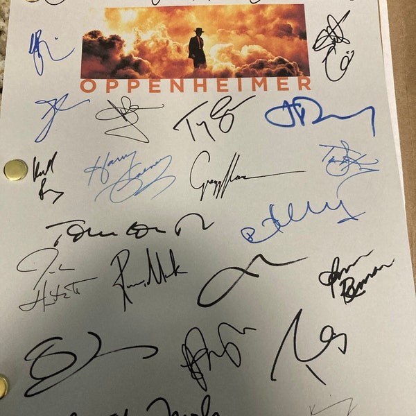 Oppenheimer Signed Movie Film Script Screenplay X25 Autograph ...