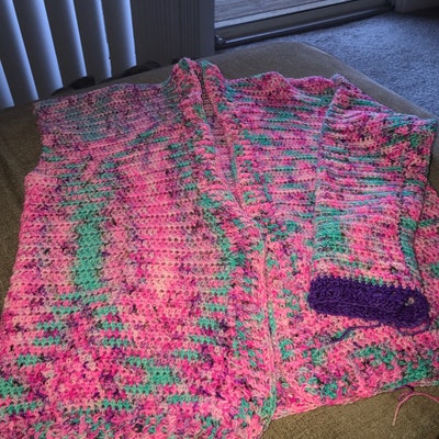 Hand Dyed Sock Yarn, Neon Pink, Purple, Blue Turquoise Speckles ...