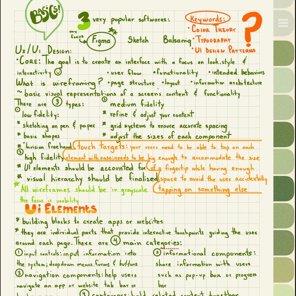 Cute Green Digital Notebook With Tabs: Plant Shop | Goodnotes, Samsung ...