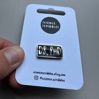 Dr Phd Hard Enamel Pin Badge Black and Gold - Etsy
