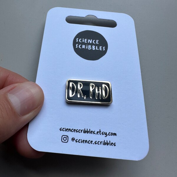 Dr, Phd Hard Enamel Pin Badge – Black and Gold - Etsy
